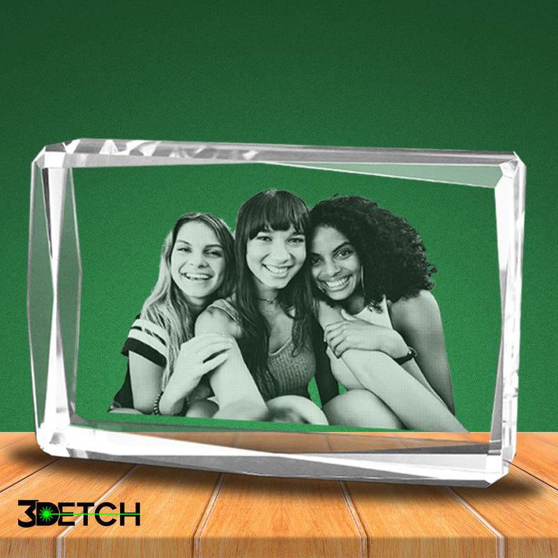 3D Etch Crystal Shopping Store